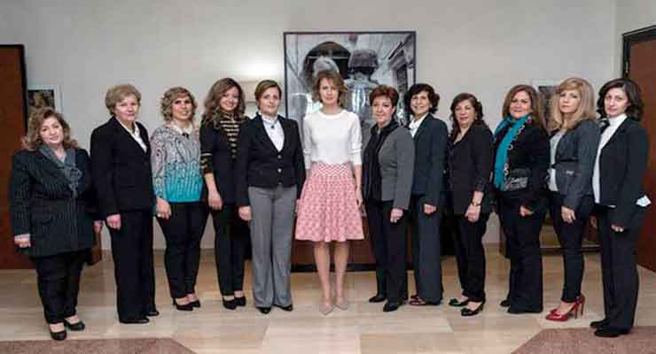 The Syrian First Lady Asma al-Assad meets with members of Armenian ...