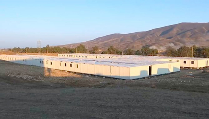 Block-modular camp installed in Stepanakert for Russian peacekeepers ...