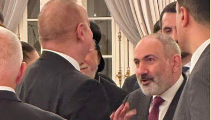 Pashinyan and his adopted Brother Aliyev had a short smiley ...