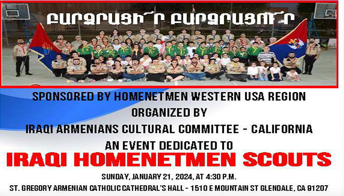 “Exploring Legacy: The Story of Iraqi Homenetmen Scouts" Date: Sunday ...